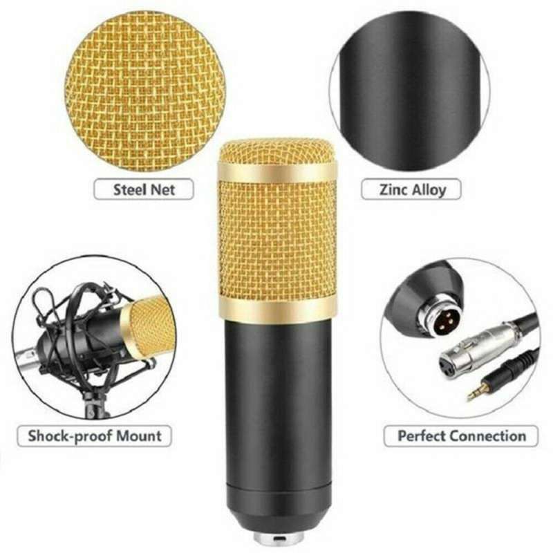 Jual Bm-800 Microphone Studio Kit Condenser Broadcasting Recording Mic ...