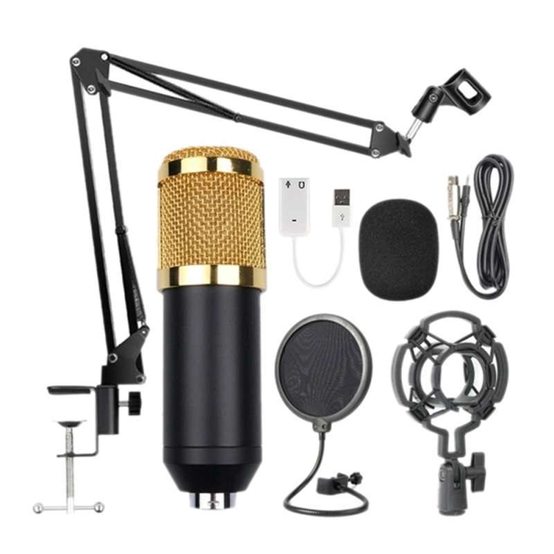 Jual Bm-800 Microphone Studio Kit Condenser Broadcasting Recording Mic ...