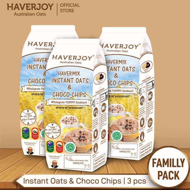 Jual Havermix Family Pack Instant Oats & Choco Chips 1kg - 3 Pcs Di ...