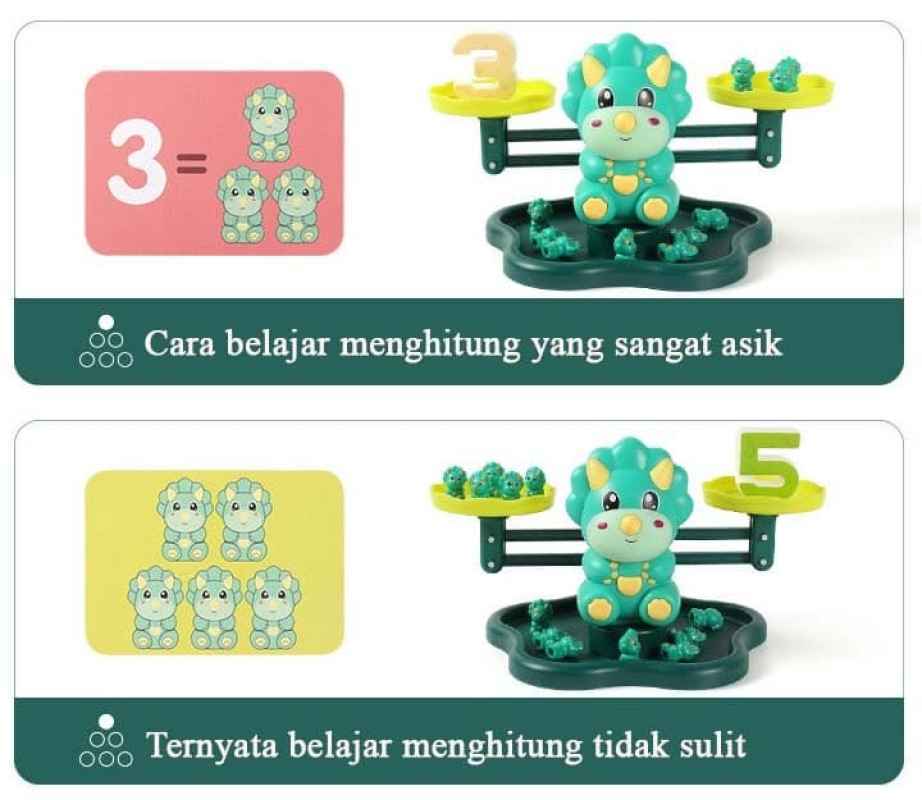 Promo Mainan Edukasi Berhitung Anak Dino Balance Math Game Diskon 31% ...