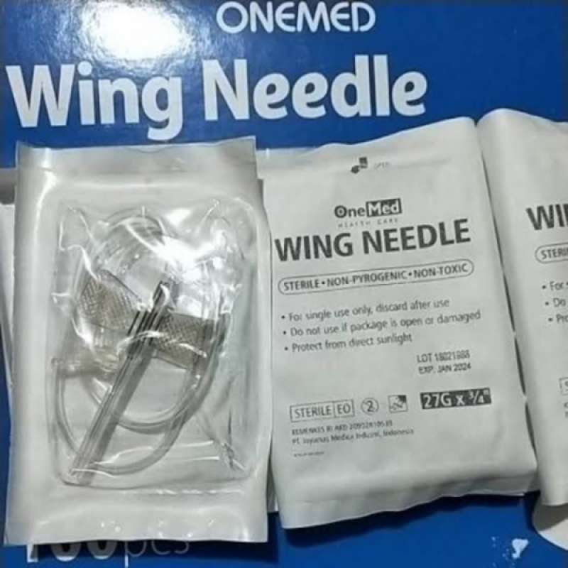 Promo COD] Needle Wing Onemed 1pcs Winged Infusion Set 25G Jarum Infus ...
