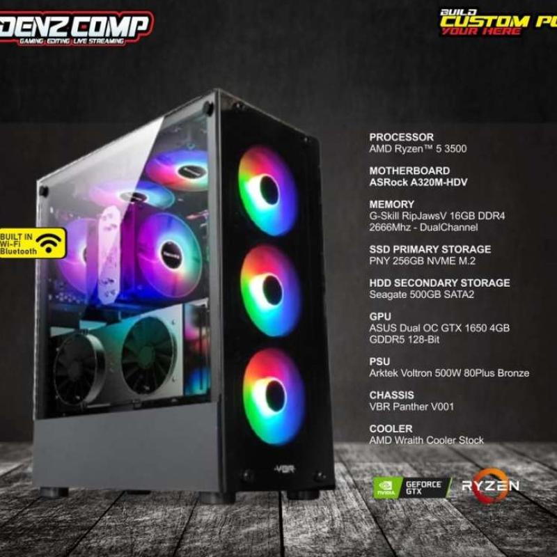 Jual Gaming Pc Amd Ryzen 5 3500|gtx1650|ram 16gb|nvme 256gb|hdd 500gb ...