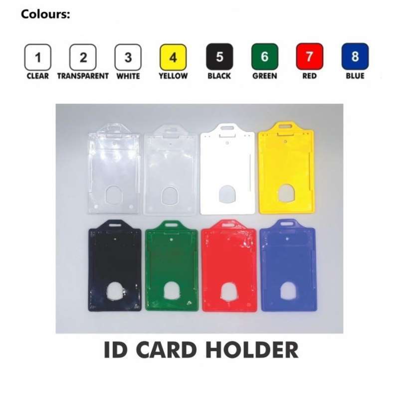 Jual (1box / 100pcs)tempat Id Card Holder / Hard Case Id Name Tag Di ...
