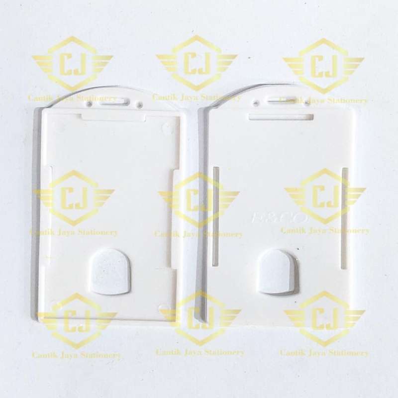 Jual (1box / 100pcs)tempat Id Card Holder / Hard Case Id Name Tag Di ...