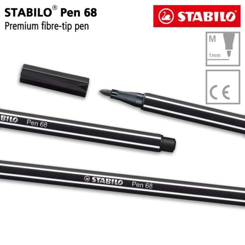Promo STABILO Pen 68 Black 1 Pcs / Highlighter Pen / Marker / Hitam ...