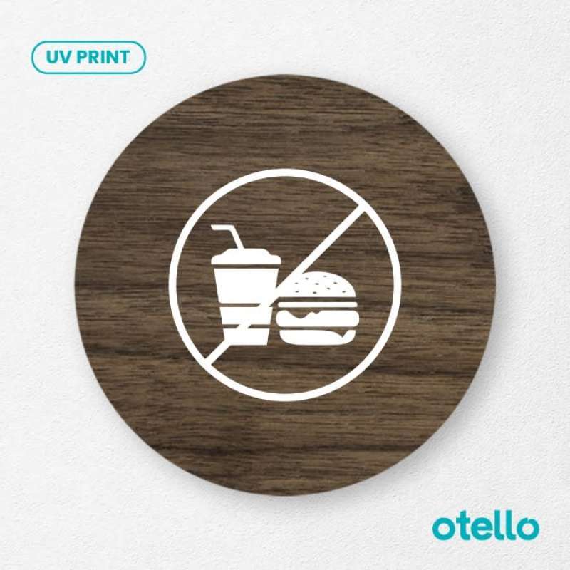 Jual Unik Signage No Outside Food Allowed Icon Sign Board Papan Label ...