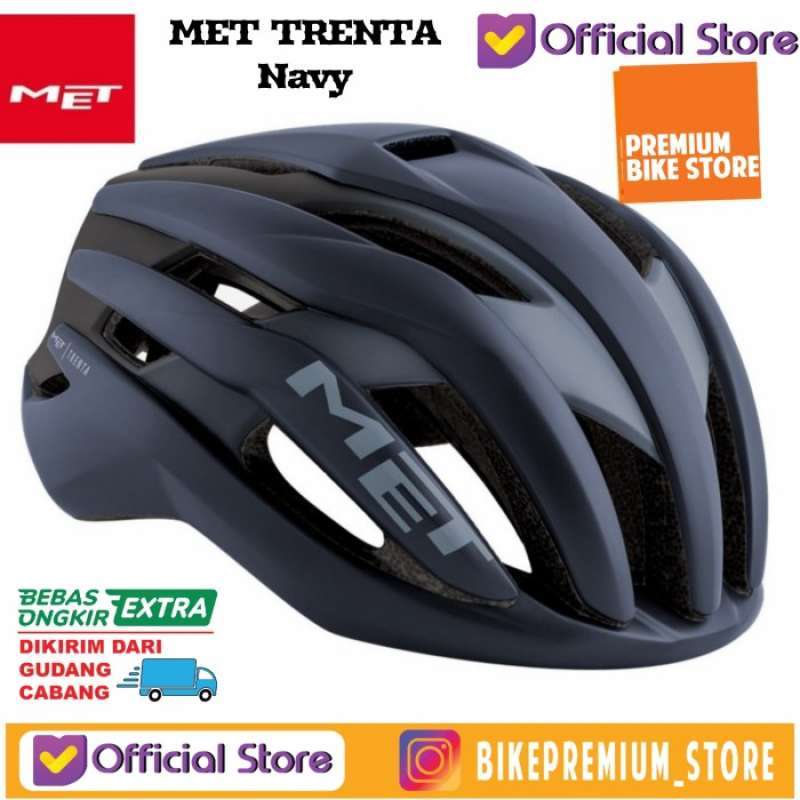 Jual Met Trenta Navy Helm Original Sepeda Roadbike, MTB Helmet Cycling bike di Seller ForYou ...