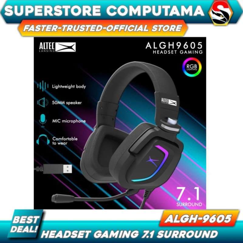 Promo Headset Gaming Altec Lansing ALGH-9605 - RGB - 7.1 SURROUND ...