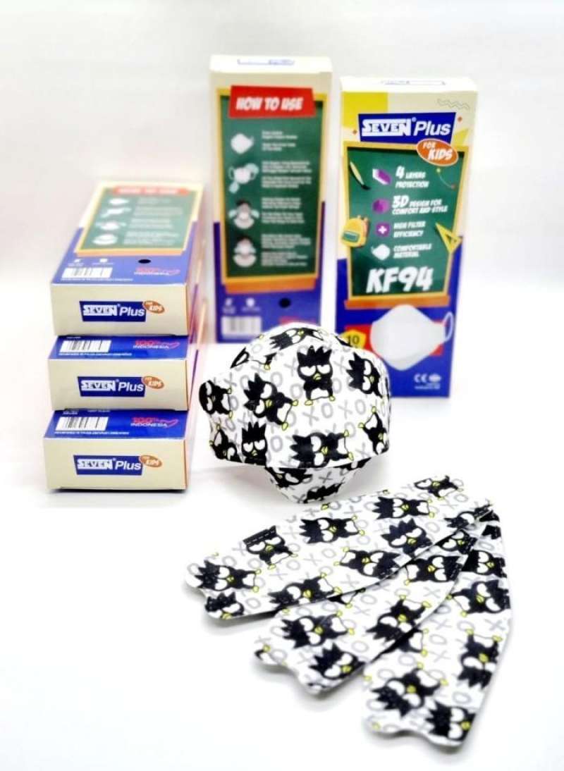 Jual Masker Kf94 Kids Seven Plus Medis Surgical 3D 4Ply Kemenkes - King ...