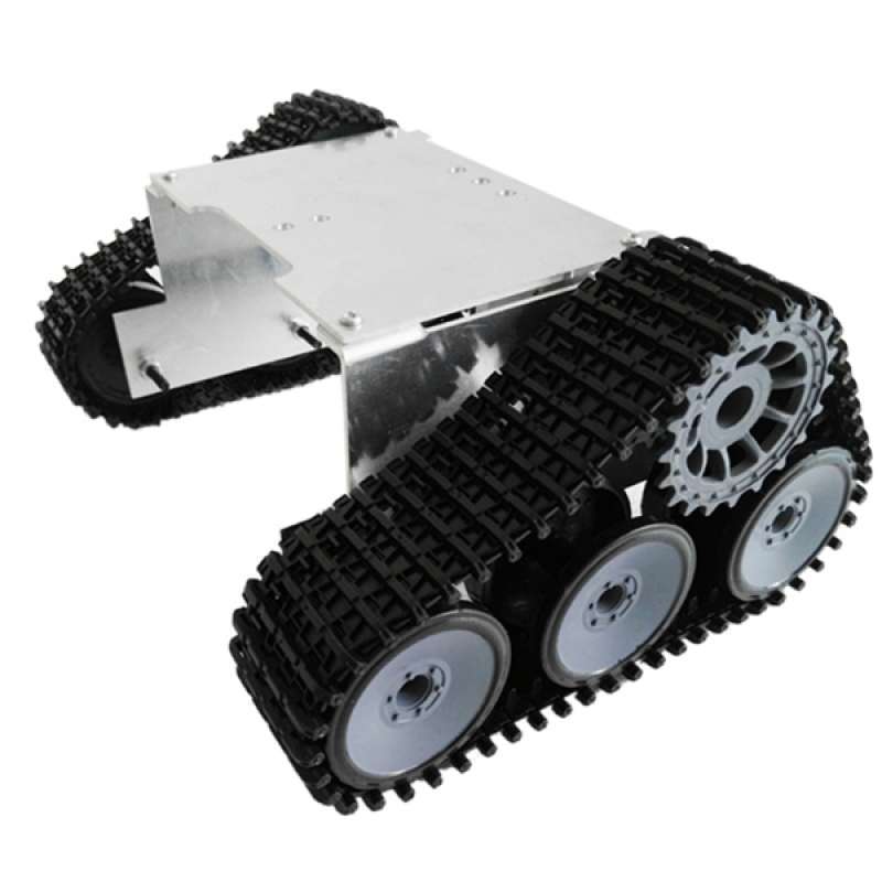 Jual Alloy Robotic Tank Chassis DIY RC Car Parts Kit Smart Tracked ...