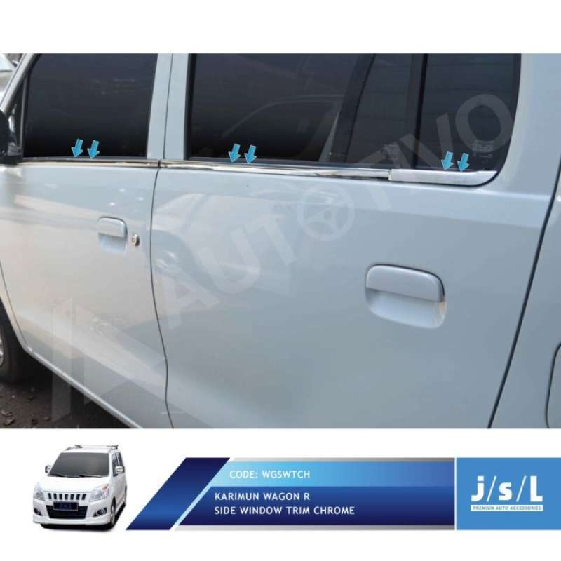 Promo JSL List Kaca Samping Karimun Wagon R Side Window Trim Chrome ...