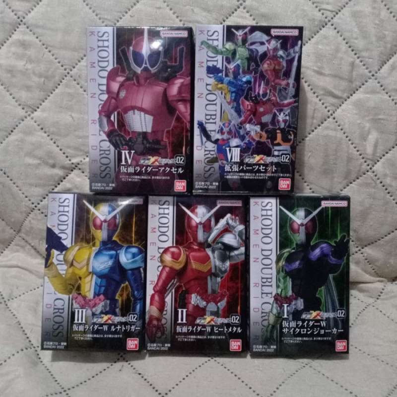Promo Shodo xx 2 Kamen Rider w Double cyclone joker Accel heat metal ...