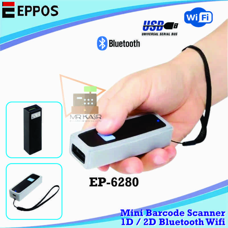 Jual Portable Barcode Scanner 1D/2D EPPOS EP6280 - Bluetooth Wireless ...