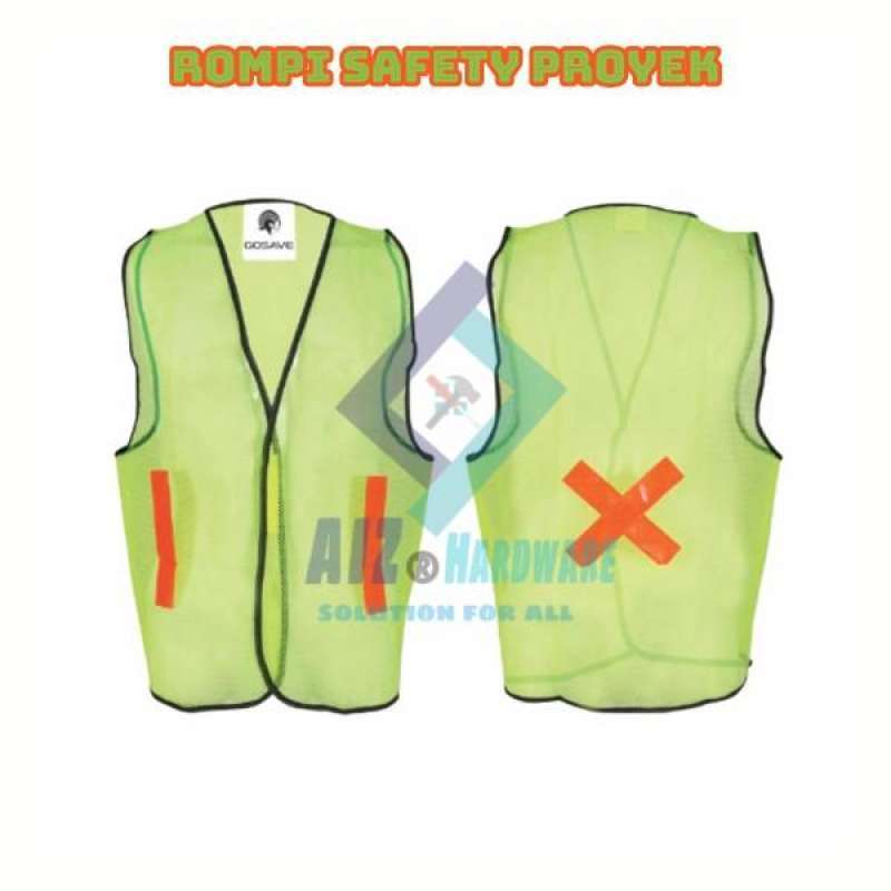 Jual Rompi Safety Proyek Vest Pengaman Jaring Go Save - Hijau - Hijau ...