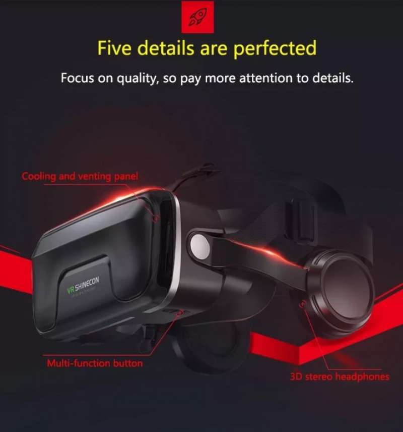 Jual Vr Shinecon 10.0 Sc-g04ea - 3d Virtual Reality Glasses With ...