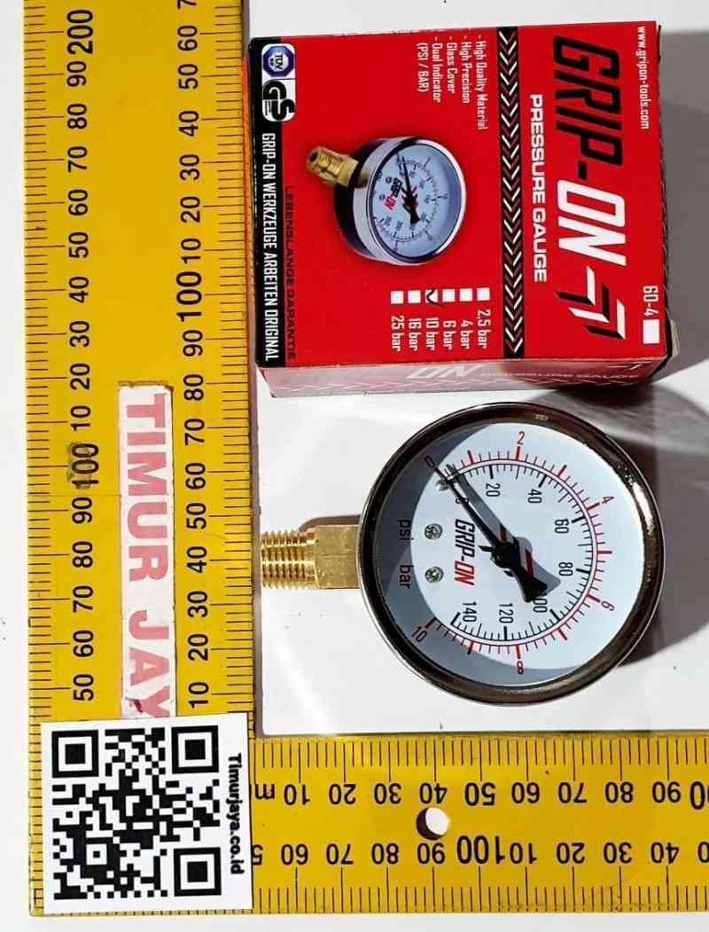 Jual GRIP ON Manometer 10 Bar Pressure Gauge Ukuran Angin Kompresor ...