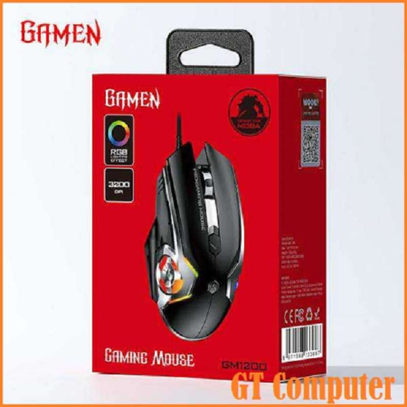 Jual MOUSE GAMING RGB GAMEN GM1200 3200DP LIGHTING EFFECT di Seller ...