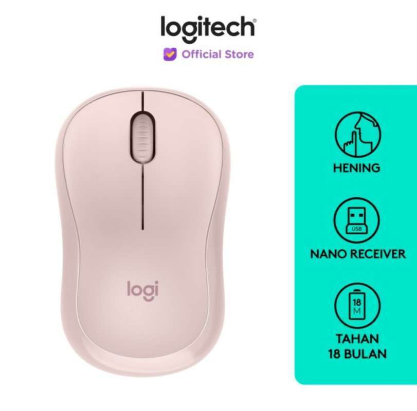 Jual Logitech M220 Silent Wireless Mouse Rose [ pink ] di Seller ...