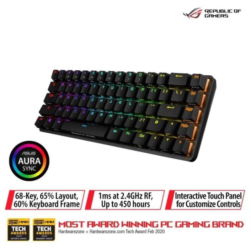 Promo ASUS ROG Falchion 65% Wireless Mechanical RGB Gaming Keyboard ...