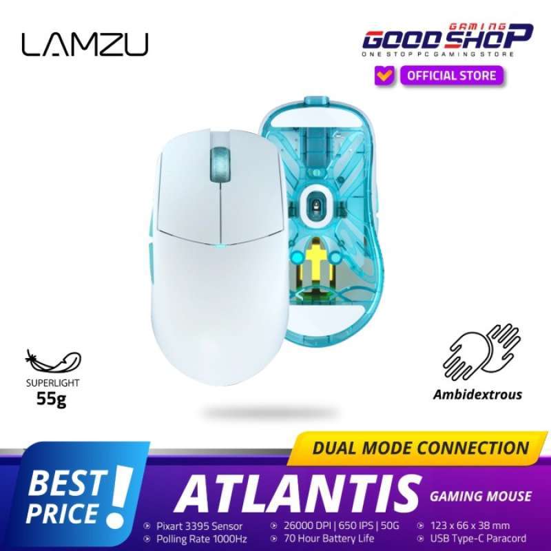 Promo Lamzu Superlight Atlantis - Wireless Gaming Mouse - Warna Hitam ...