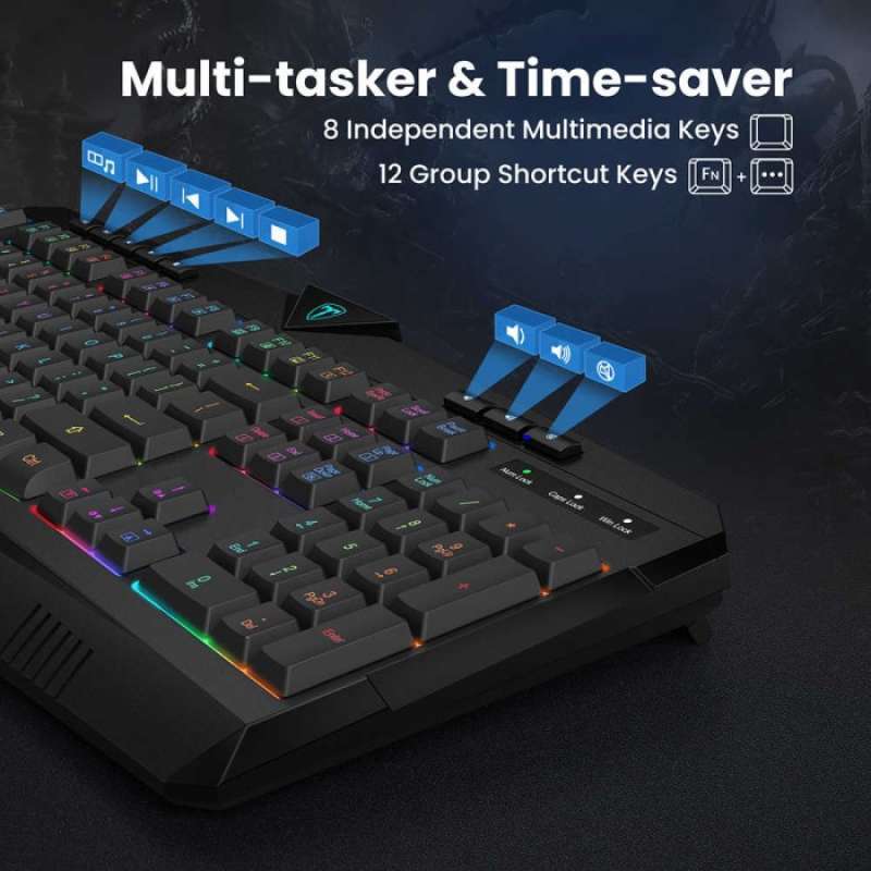 Promo Pictek By Eino Rgb Wireless Gaming Keyboard Backlight Rainbow ...