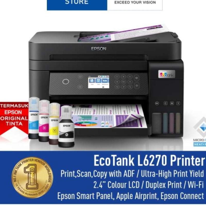 Promo Printer Epson L 6270 A4 Ecotank Print Scan Copy Wifi Duplex with ...