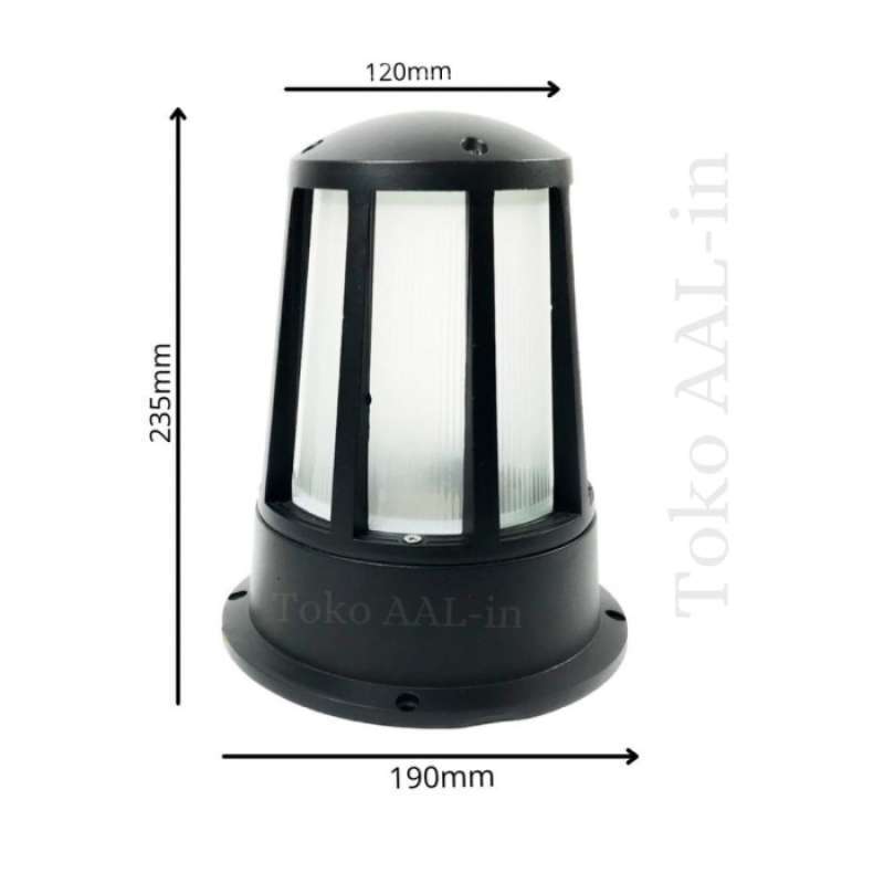 Jual Lampu Taman Bollard Pendek Alumunium E27 Led Outdoor Ip54 Di ...