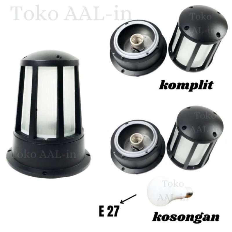 Jual Lampu Taman Bollard Pendek Alumunium E27 Led Outdoor Ip54 Di ...