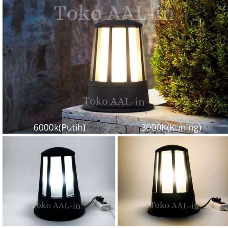Jual Lampu Taman Bollard Pendek Alumunium E27 Led Outdoor Ip54 Di ...