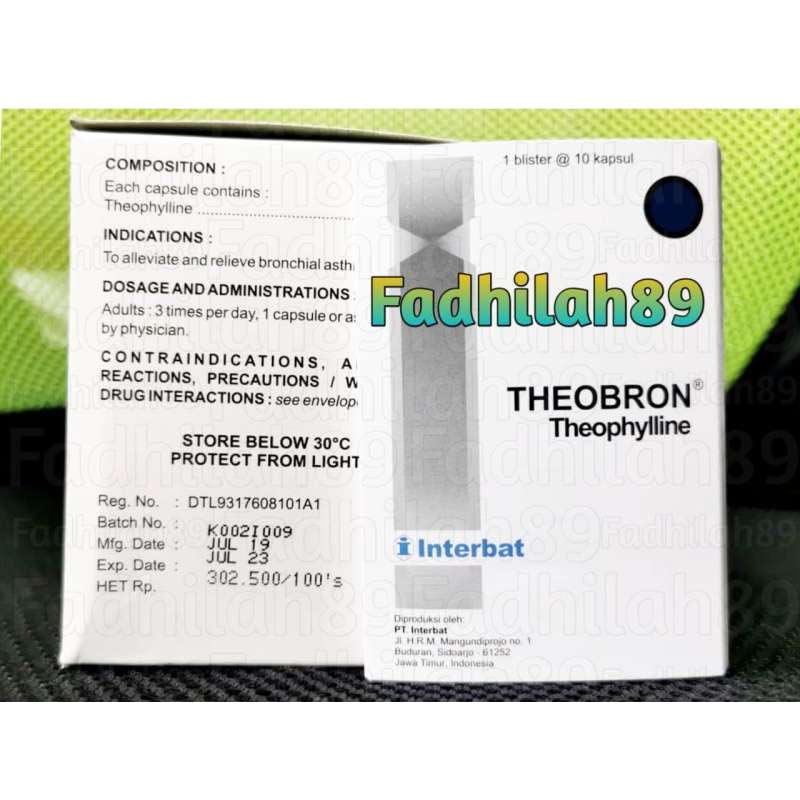 Jual Theobron Theophylline 130 Mg Strip (10 Kapsul) Original - Obat ...