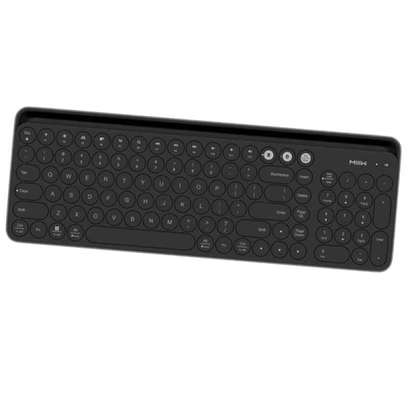 Promo Wireless Keyboard Rounded Keys 2 Modes(2.4GHz/Bluetooth) with ...