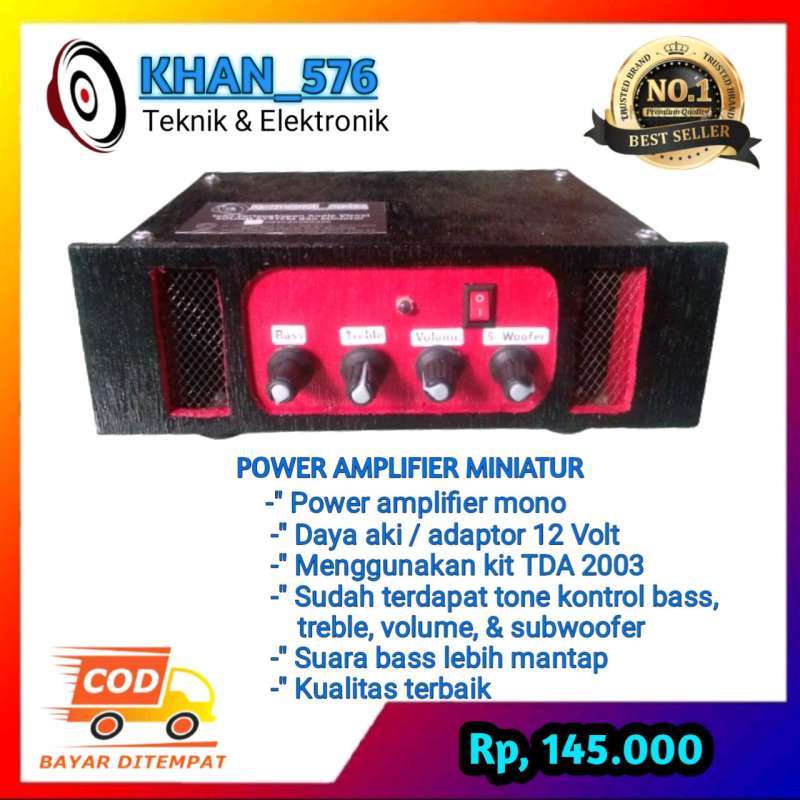 Jual Power Amplifier Mini Audio Sound System Miniatur Dengan Tone Kontrol Subwoofer Daya 12 Volt ...