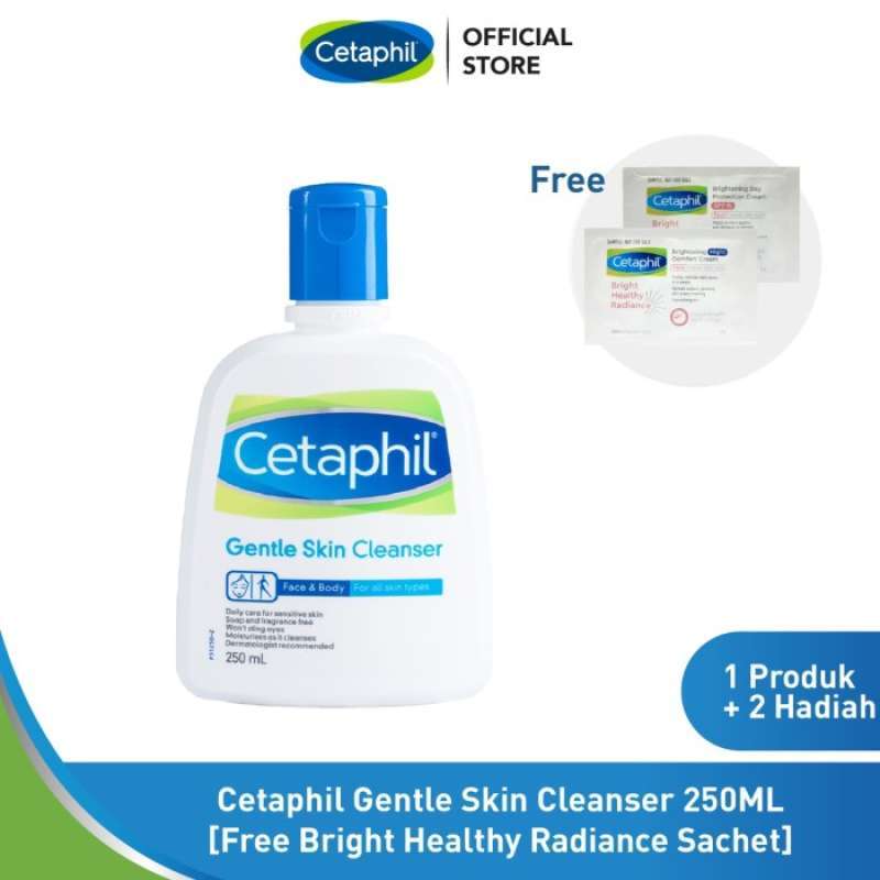 Jual Cetaphil Gentle Skin Cleanser 250 Free Bright Healthy Radiance ...