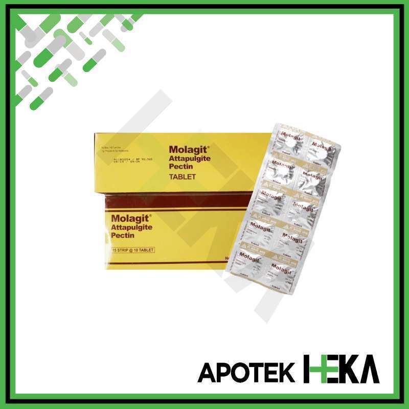 Jual Molagit Tablet Attapulgite Pectin Obat Diare Box Isi 15x10 Di ...
