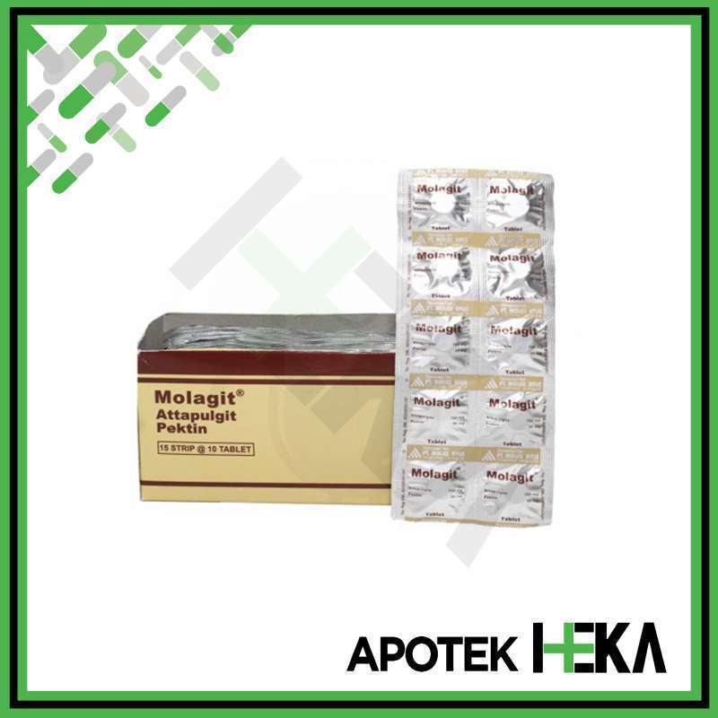 Jual Molagit Tablet Attapulgite Pectin Obat Diare Box Isi 15x10 Di ...