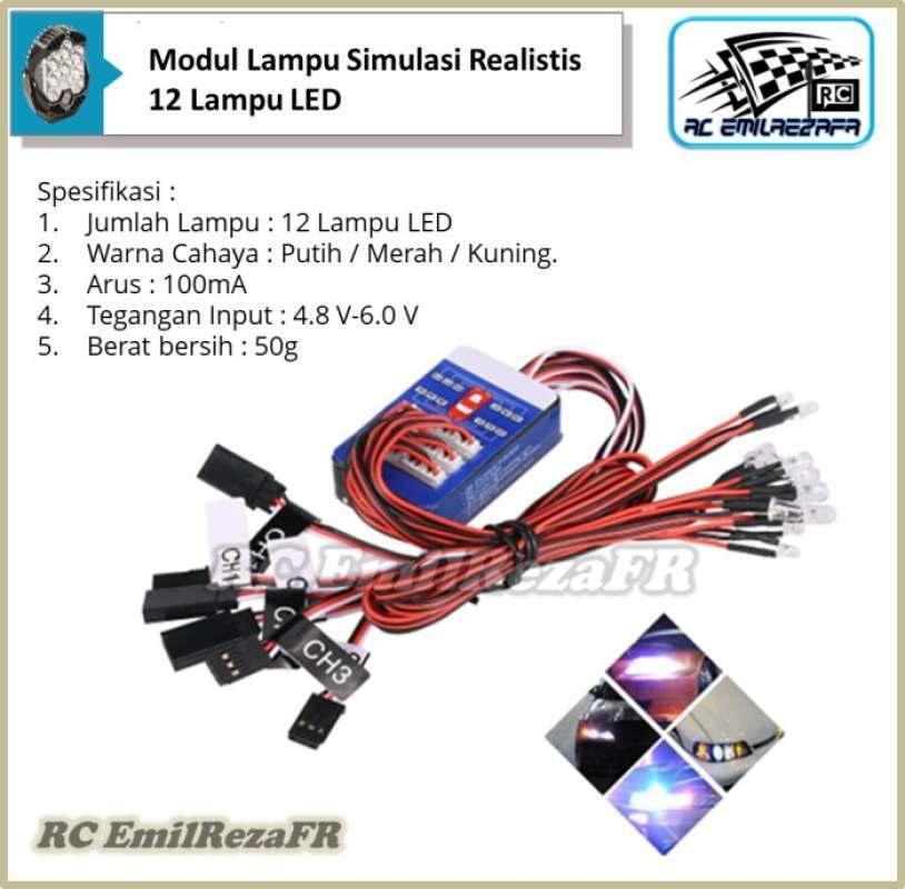 Jual 12 Lampu Led Simulasi Rc Car Rem Sen Lampu Utama di Seller DENTA ...