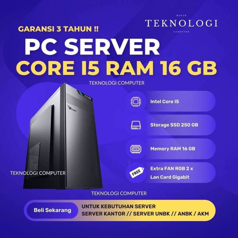 Jual PC Server KantorUNBK ANBK AKM // PC Rakitan Server Intel Core i5 ...