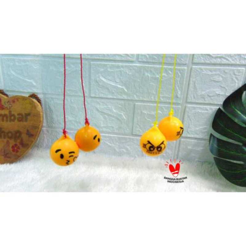 Jual Lato-emoji Mainan Viral! Latto Smile Lato Lato Neon Etek Etek Tek ...
