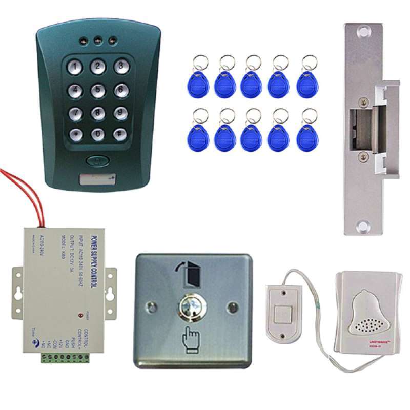 Promo EM Card Keypad Door Entry Access Control System Kits with 10 ...