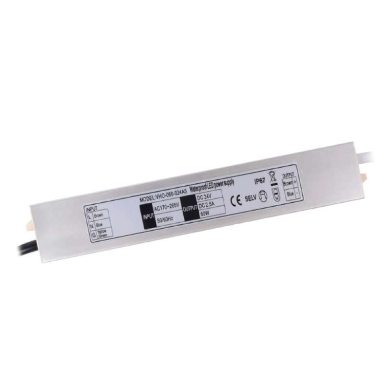 Promo 60W 24V IP67 Constant Current LED Power Supply LED Driver ...