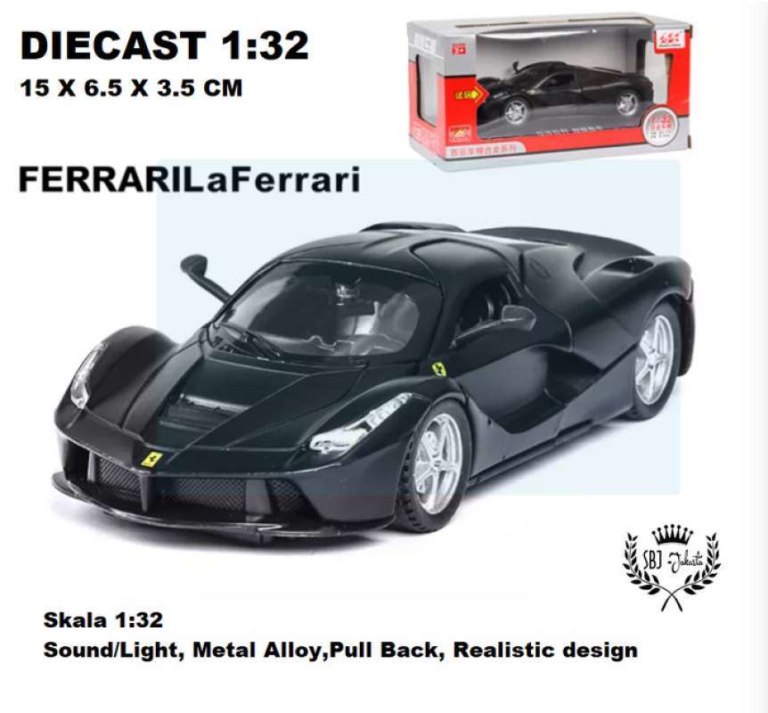 Jual Diecast Miniatur Mobil Supercar Ferrari Laferarri 1:32 Metal ...