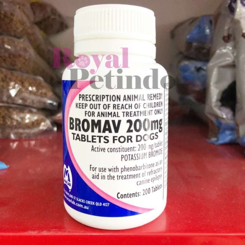 Jual Bromav 200 Mg Obat Epilepsi Dan Kejang Anjing ( 1 Botol ) di ...