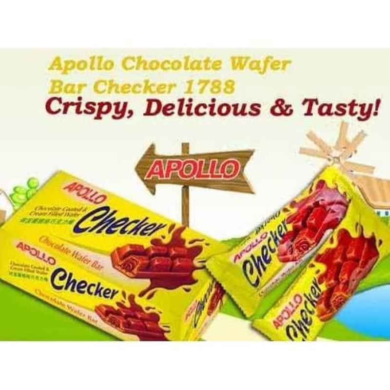 Jual APOLLO CHECKER/ CHOCOLATE WAFER BAR di Seller 988_store ...