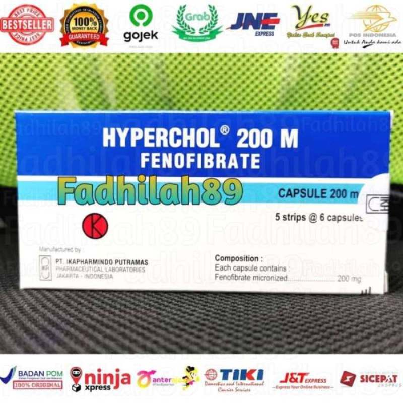 Jual Hyperchol 200 M Fenofibrate 200 Mg Box (30 Kapsul) Original - Obat ...