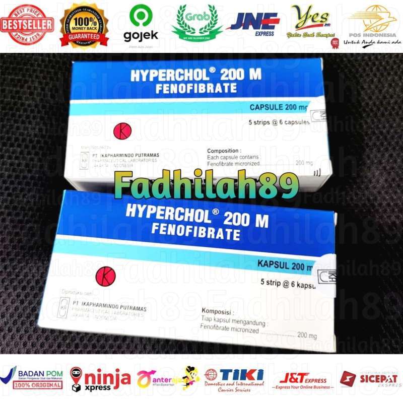 Jual Hyperchol 200 M Fenofibrate 200 Mg Box (30 Kapsul) Original - Obat ...