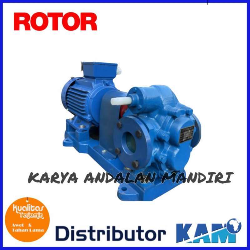 Jual Gear Pump Rotor Rk.200 Pompa Oli Solar + Motor 4kw 5,5hp 380v Di ...