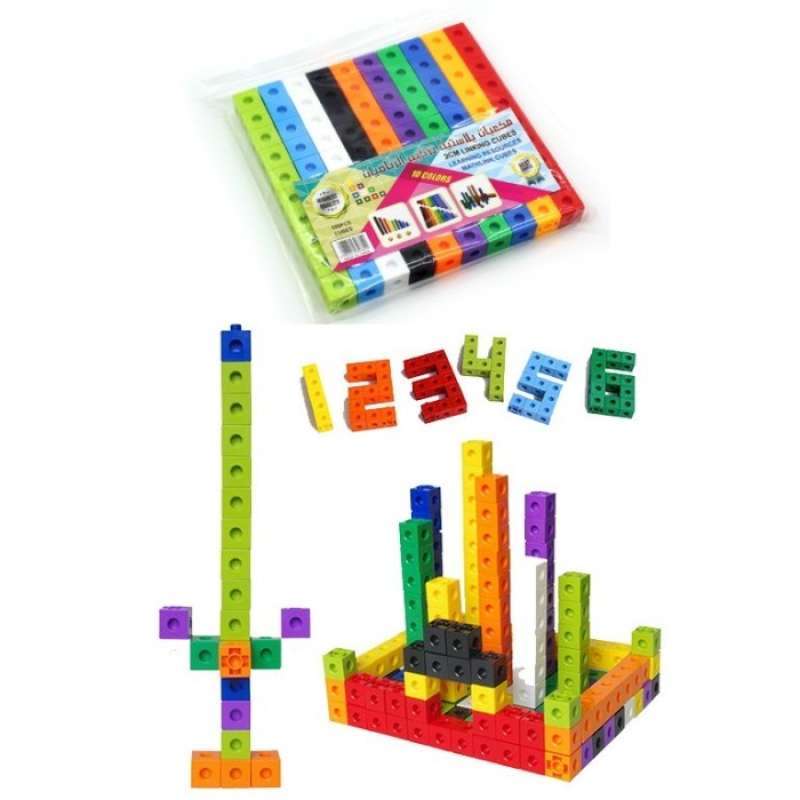 Jual Mainan Edukasi Math Linking Cubes Math Cube Balok Matematika ...