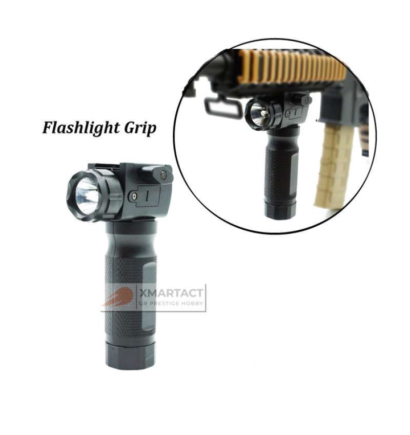 Jual Flashlight Grip Wgg Vertical Foregrip Water Gel Blaster Universal ...