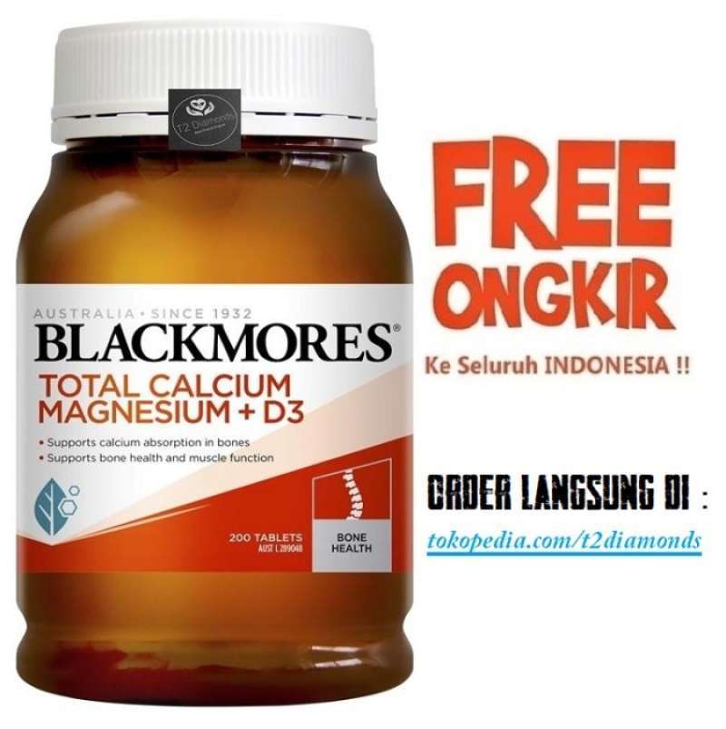 Jual BLACKMORES TOTAL KALSIUM CALCIUM MAGNESIUM VITAMIN VIT D D3 200 ...