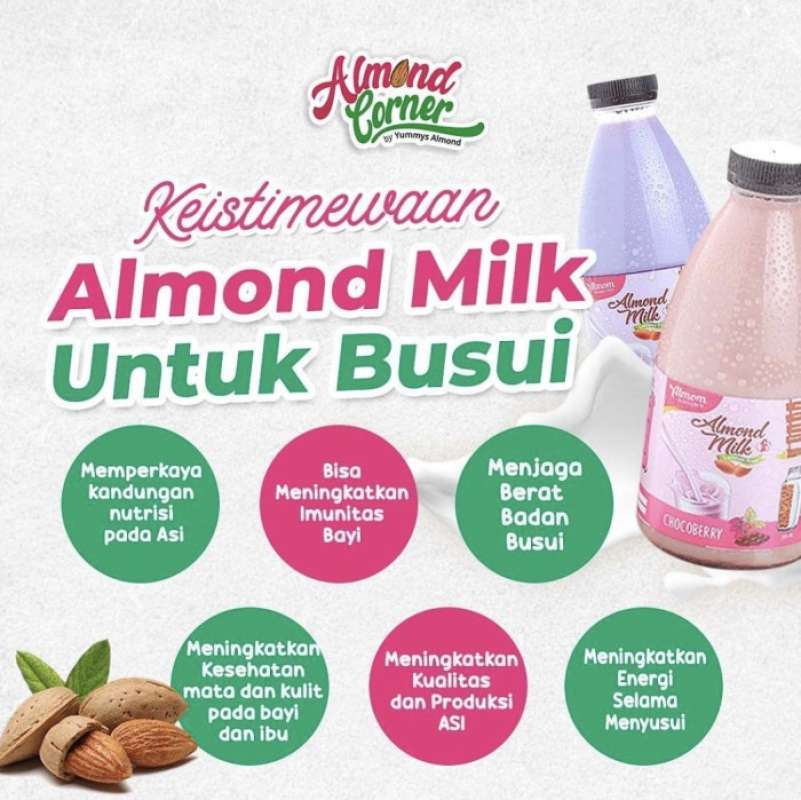 Jual Paket 10 - Almom Almond Milk / Susu Almond Asi Booster 350 Ml Di ...